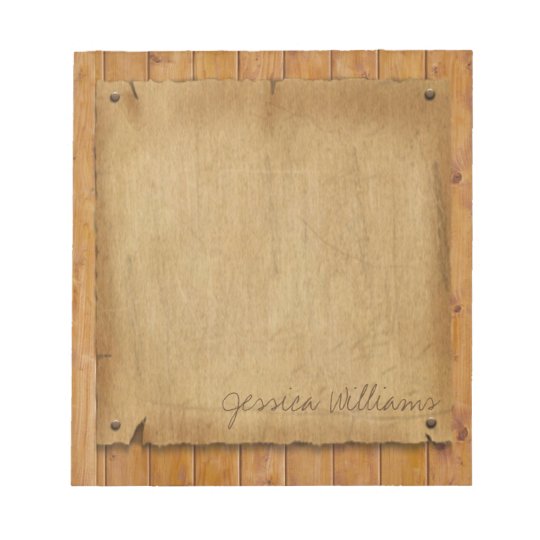Rustic Parchment Notepad | Zazzle.com