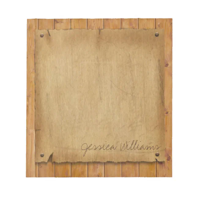 Rustic Parchment Notepad | Zazzle