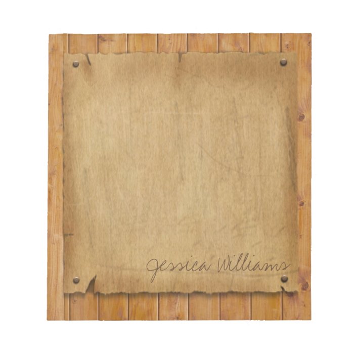 Rustic Parchment Notepad | Zazzle.com