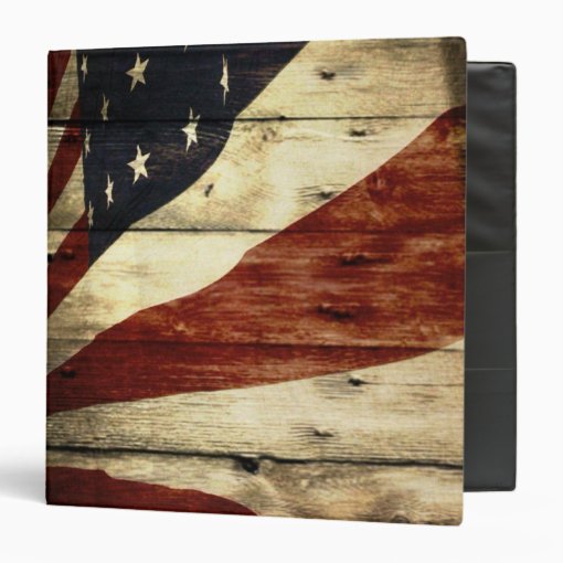 Rustic Patriotic American Wooden Construction Binder | Zazzle