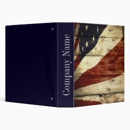 Rustic Patriotic American Wooden Construction Binder | Zazzle