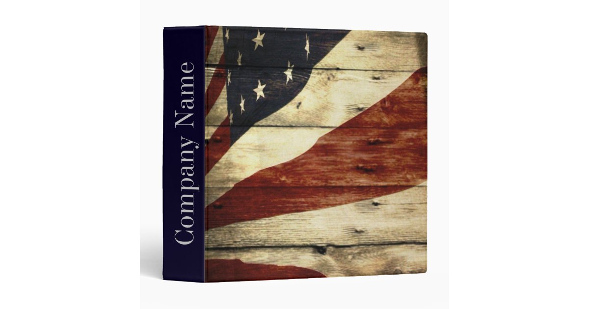 Rustic Patriotic American Wooden Construction Binder | Zazzle