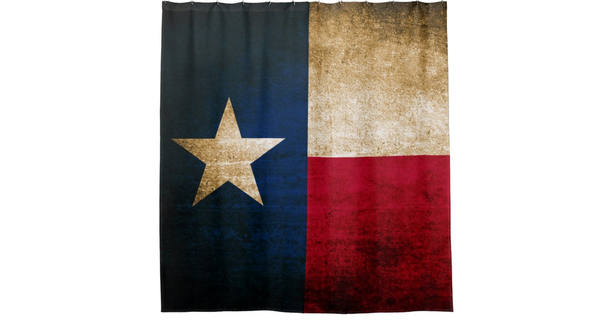 Rustic Patriotic Flag of Texas Shower Curtain | Zazzle