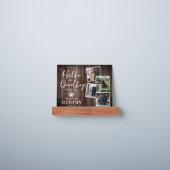 Rustic Paw Prints Personalized Pet Memorial Photo Picture Ledge | Zazzle