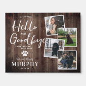 Rustic Paw Prints Personalized Pet Memorial Photo Picture Ledge | Zazzle