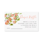 Rustic Peach Baby Shower Diaper Raffle Ticket Enclosure Card | Zazzle