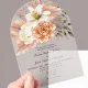 Rustic Peach Floral Wedding Acrylic Invitations | Zazzle