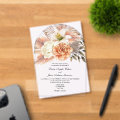 Rustic Peach Floral Wedding Acrylic Invitations | Zazzle