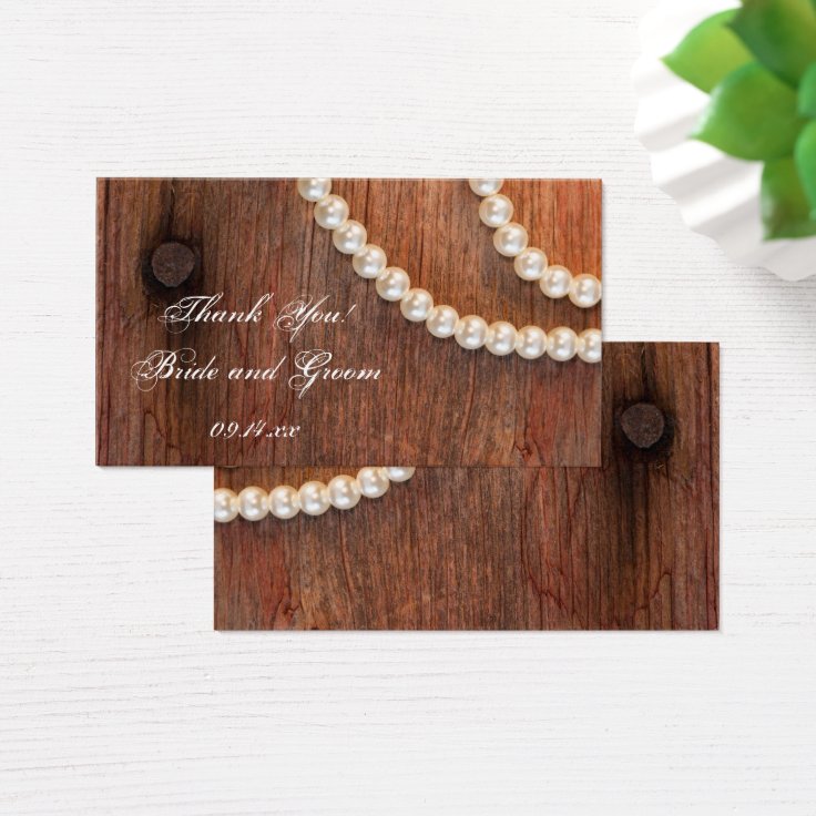 Rustic Pearls Country Barn Wedding Favor Tags | Zazzle