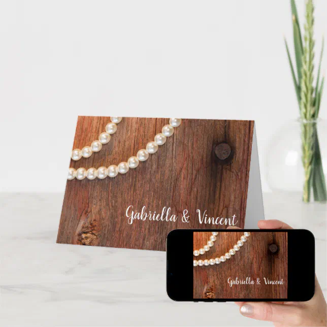 Rustic Pearls Country Barn Wedding Invitation | Zazzle