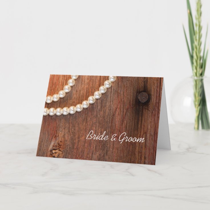 Rustic Pearls Country Barn Wedding Invitation | Zazzle
