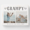 Rustic Personalized Grampy Photo Wooden Box Sign | Zazzle