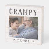 Rustic Personalized Grampy Photo Wooden Box Sign | Zazzle