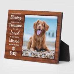 Rustic Personalized Paw Print Pet Memorial Plaque | Zazzle