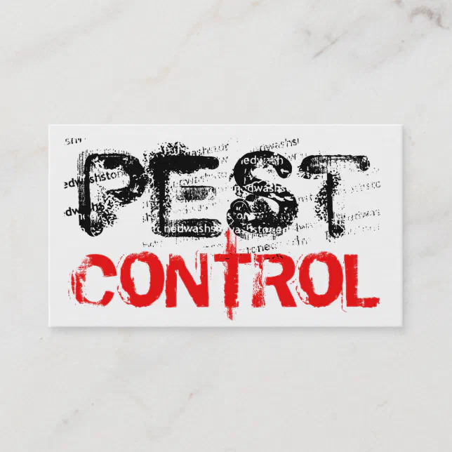 Rustic Pest Control Business Card | Zazzle