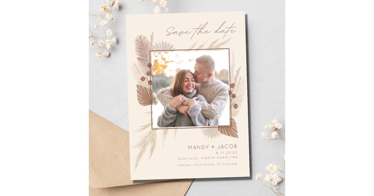 Rustic Photo Fall Wedding Save The Date | Zazzle