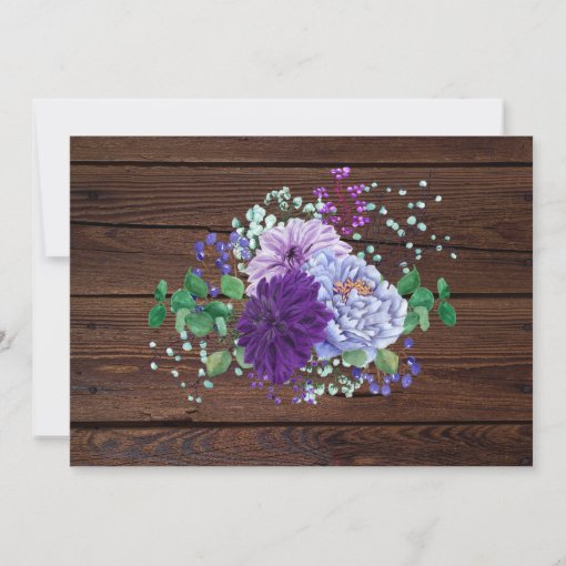 Rustic PHOTO Thank You Cards Blue Flowers | Zazzle