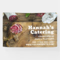 Rustic Photo Wooden Board Charcuterie Catering Banner | Zazzle
