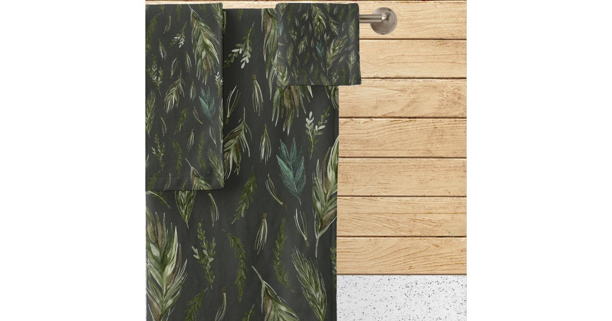 Rustic Pine Branches Bath Towel Set | Zazzle