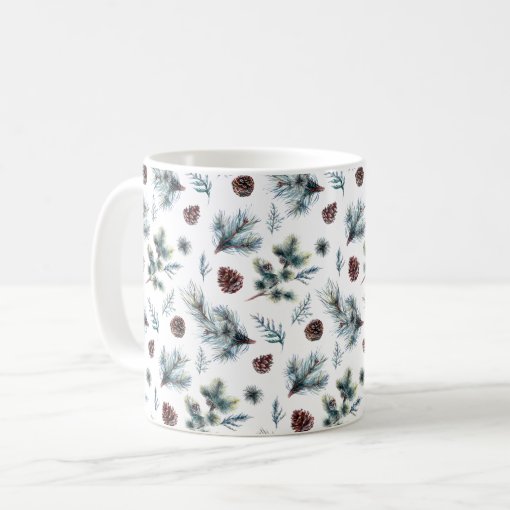 Rustic Pine Branches Pine Cones Coffee Mug | Zazzle