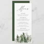 Rustic Pine Forest Wedding Menu Card | Zazzle