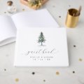 Rustic Pine Tree Calligraphy Wedding Guest Book | Zazzle