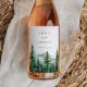 Rustic Pine Tree Forest Wedding Wine Label | Zazzle