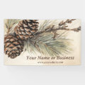 Rustic Pinecones | Woodland Pine Cone Business Banner | Zazzle