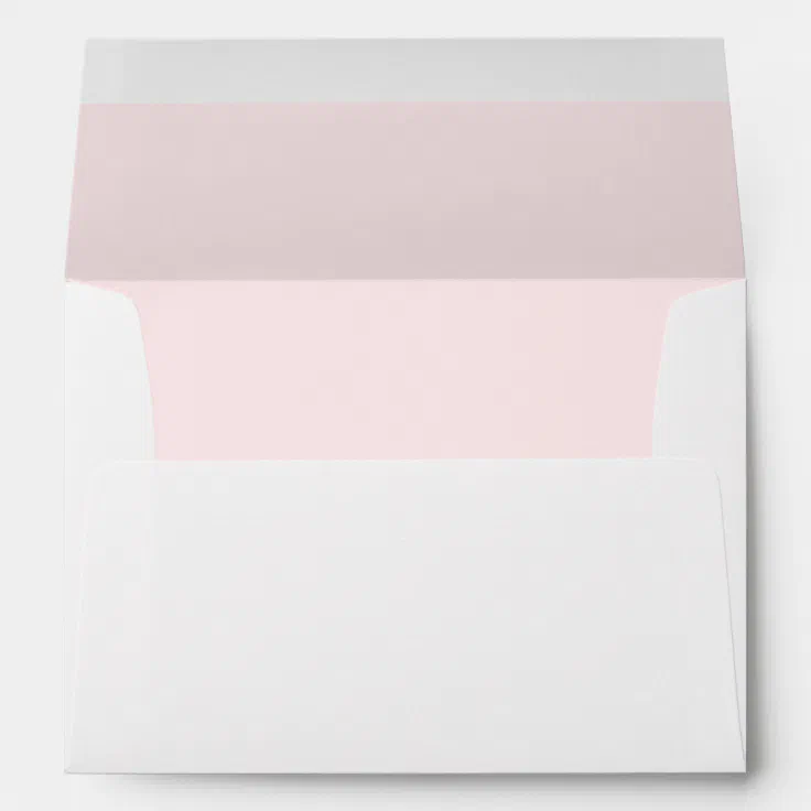 Rustic Pink Color Inside simple Envelope | Zazzle