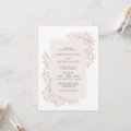 Rustic Pink Floral Wedding Invitation | Zazzle