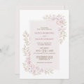 Rustic Pink Floral Wedding Invitation | Zazzle