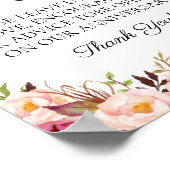 Rustic Pink Floral Wedding Time Capsule Sign | Zazzle