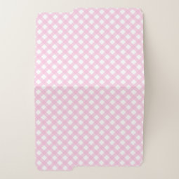 Rustic, Pink Gingham Pattern File Folder | Zazzle