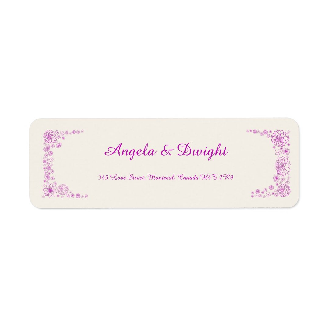 Rustic pink return adress label | Zazzle