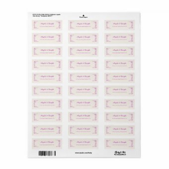 Rustic pink return adress label | Zazzle