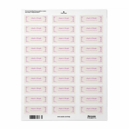 Rustic pink return adress label | Zazzle