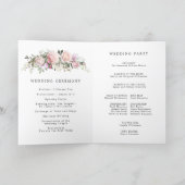 Rustic Pink Rose Floral Wedding Booklet Program | Zazzle