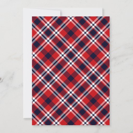 Rustic Plaid Christmas Party Invitation | Zazzle