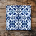 Rustic Portuguese Azulejo Blue White Mediterranean Ceramic Tile | Zazzle