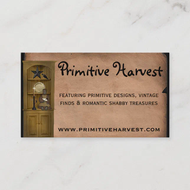 Rustic Primitive Business Card | Zazzle