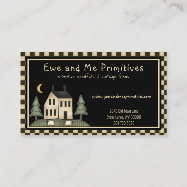Rustic Primitive Country Home Business Card | Zazzle