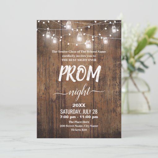 Rustic Prom Invitation | Zazzle