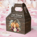 Rustic Pumpkin Fall Thanksgiving Favor Boxes | Zazzle