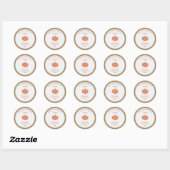 Rustic Pumpkin Pie Label Sticker | Zazzle