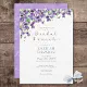 Rustic Purple Watercolor Violets Bridal Brunch Invitation | Zazzle