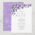 Rustic Purple Watercolor Violets Bridal Brunch Invitation | Zazzle