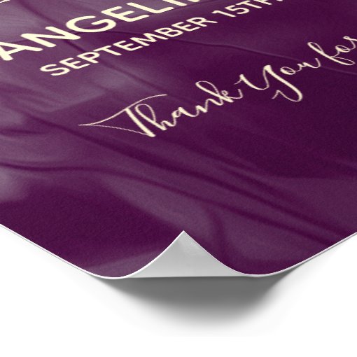 Rustic Purple Welcome Wedding Poster | Zazzle