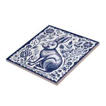 Rustic Rabbit Ceramic Ceramic Tile | Zazzle