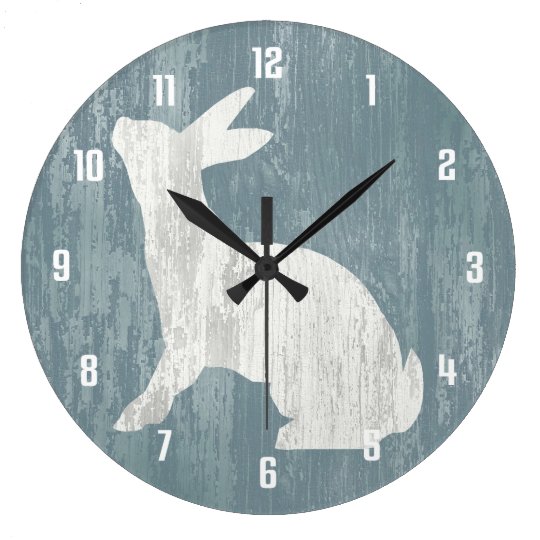 Rustic Rabbit Large Clock | Zazzle.com