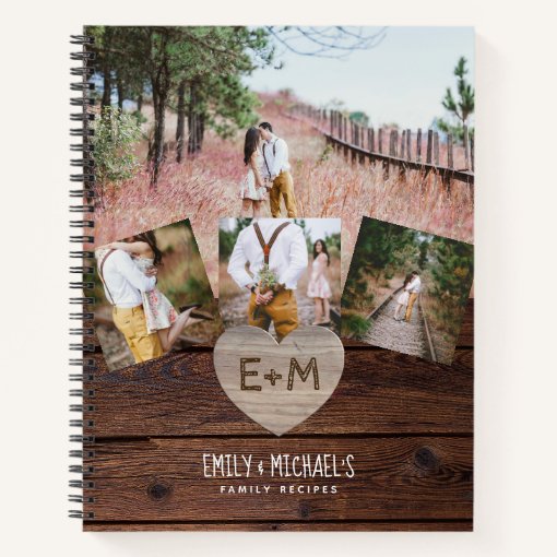 Rustic RECIPES Book Family Heirloom Wedding Gift | Zazzle